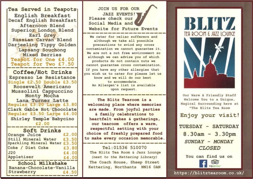 The Blitz Tea Rooms and Jazz Lounge - Blitz Tearoom